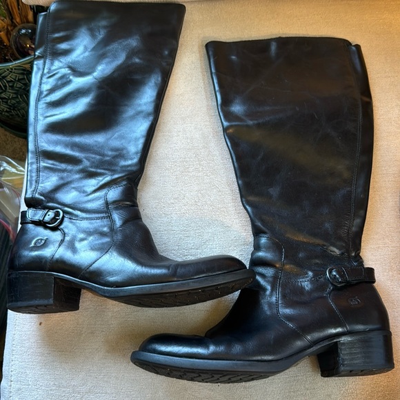 Born | Shoes | Born Black Heeled Boots Classic Design | Poshmark